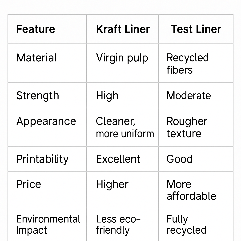 Kraft vs. Test Liner Packaging: Which One Should You Choose? – T2 Food ...